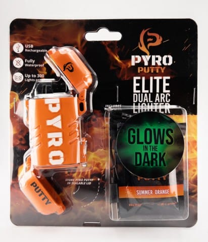 Pyro Putty Elite Rechargeable Dual Arc Lighter w/ Compartment | Phone Skope